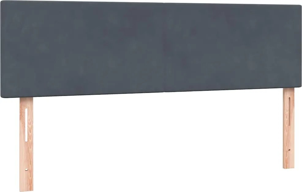 Box spring postel s matrací tmavě šedá 160x210 cm samet 3317950
