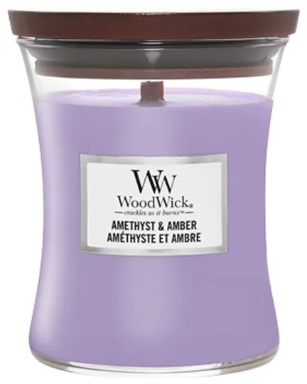 Vonná svíčka WoodWick - Amethyst Amber 275g/55 - 65 hod