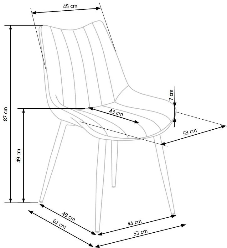 Designová židle Minna tmavě zelená