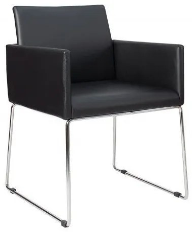 Deflee židle LIVORNO BLACK II ZDL37846syntetická kůže, chromovaný kov  55 cm x 80 cm x 60 cm