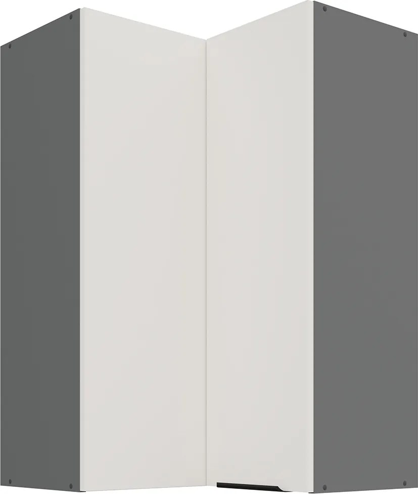 ARIA aw | horní kuchyňská skříňka 60x60 GN-90 2F (90°) rohová s policemi | VYSOKÁ | 60x60 cm | antracit/bílá