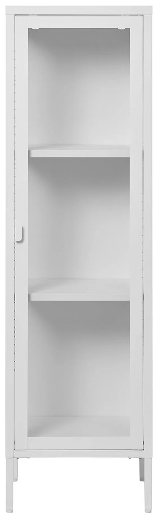 House Nordic Úzká bílá vitrína BRISBANE 140 cm