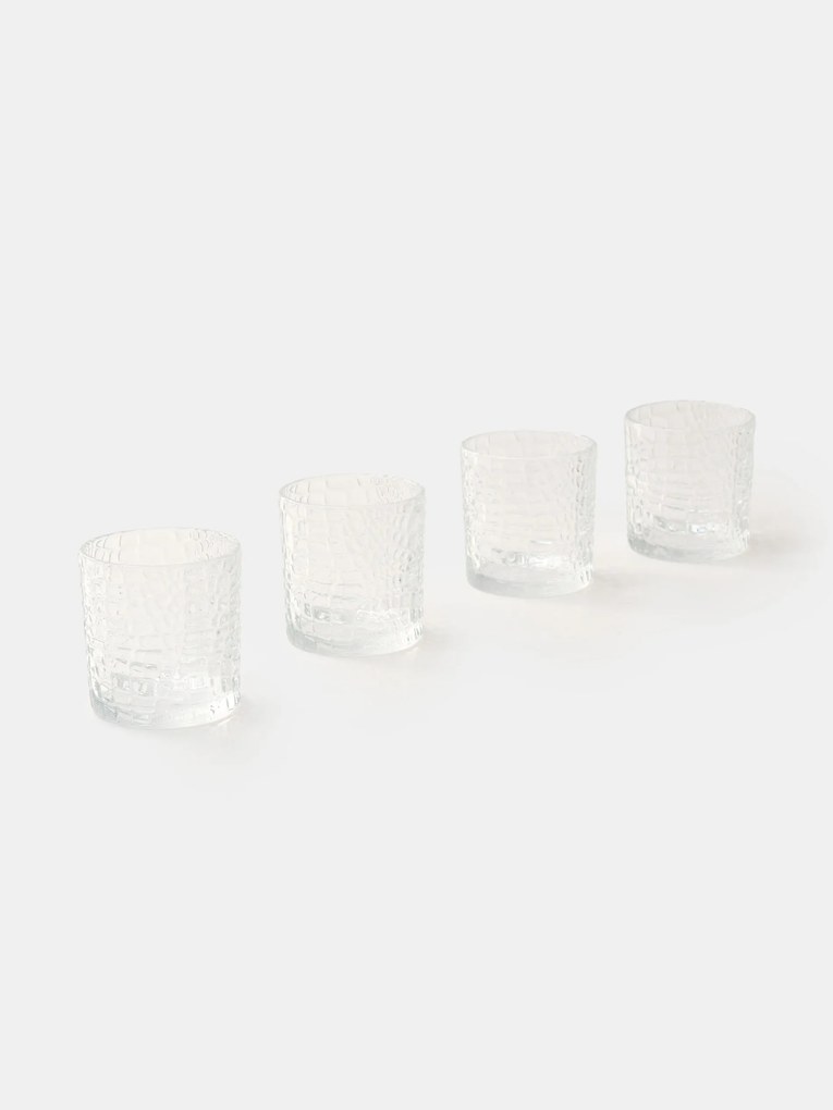 Sinsay - Sada sklenic s reliéfním vzorem 4 pack - clear