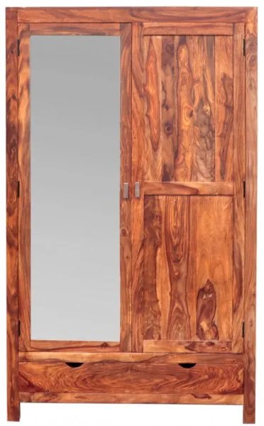 Indický nábytek - Skříň 120x200x60 Amba z indického masivu palisandr Světle medová