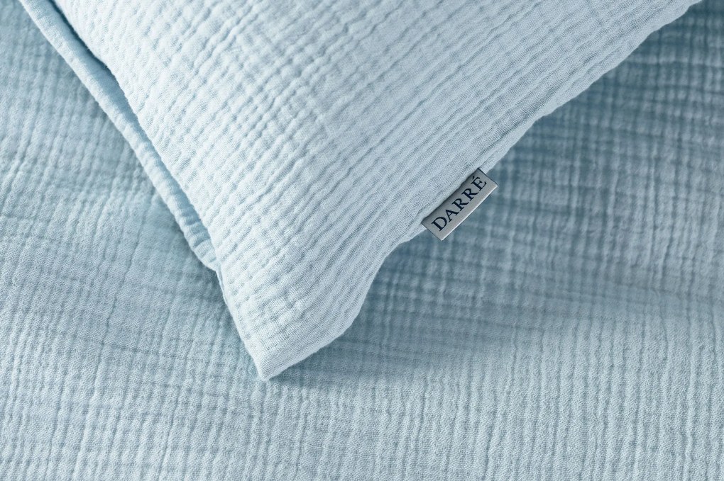 Celoroční mušelínové povlečení Ice Blue - GOTS Velikost: atypický 200 x 200 + 2 x 70 x 90