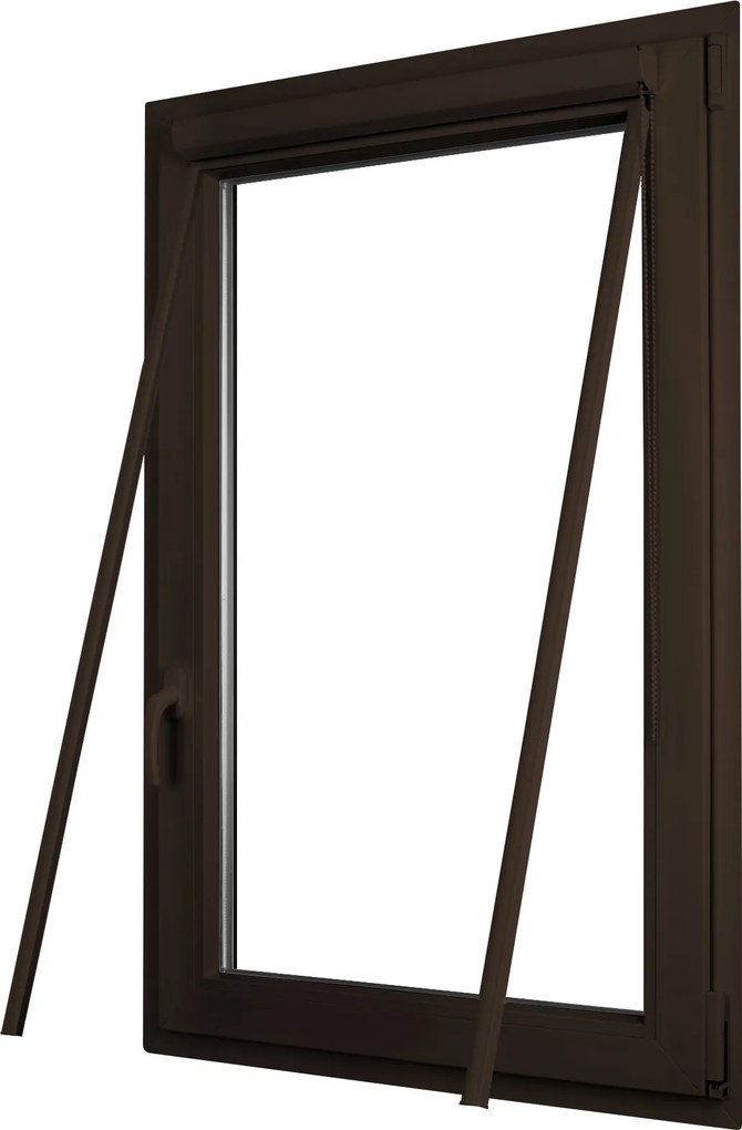 Dekodum Roleta den a noc v hnědé kazetě soft, barva látky Grafit Šířka (cm): 39, Výška (cm): Balkonová (do 200 cm), Strana mechanismu: Levá