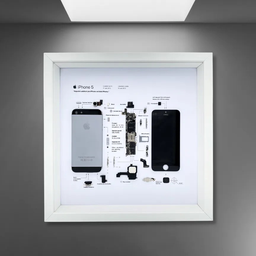 Obraz, Apple iPhone 5 černý Bílá