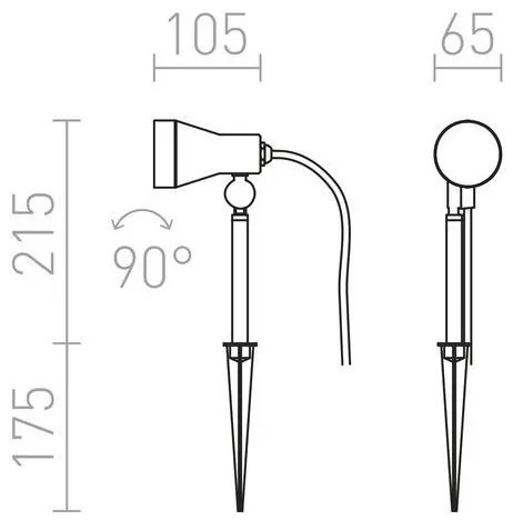 RED - Design Rendl - R10431 - Venkovní svítidlo DIREZZA 1xGU10/35W/230V IP54