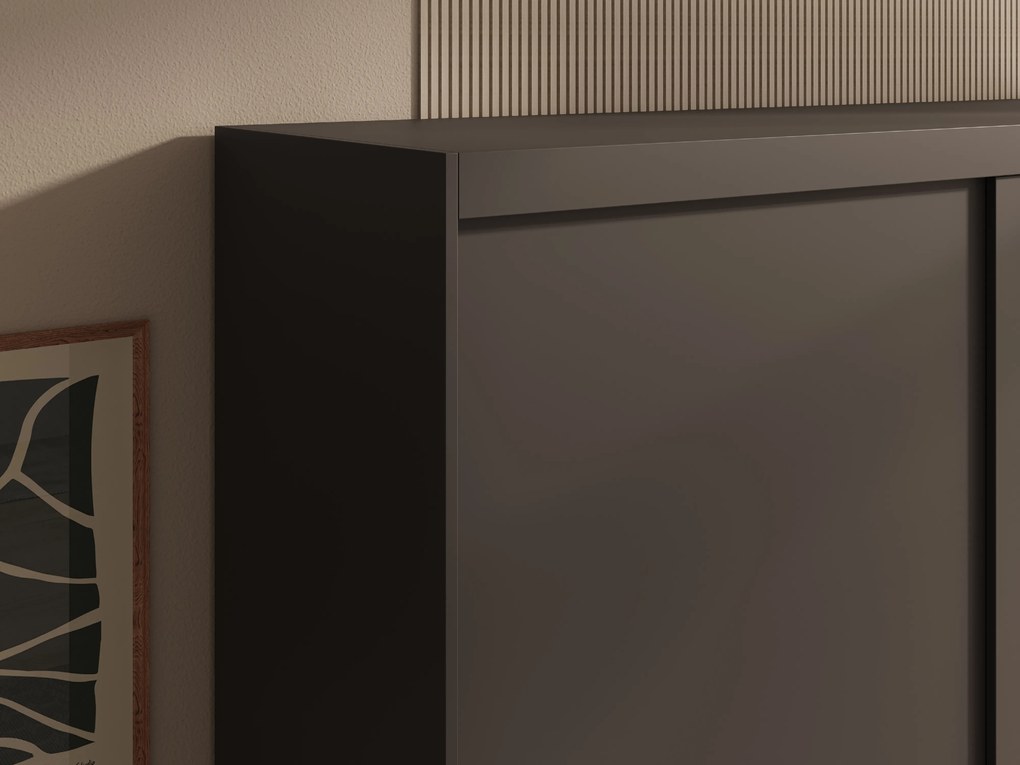 ADRK Furniture Šatní skříň s zrcadlem Hailey 180 SW-HAI-180-B