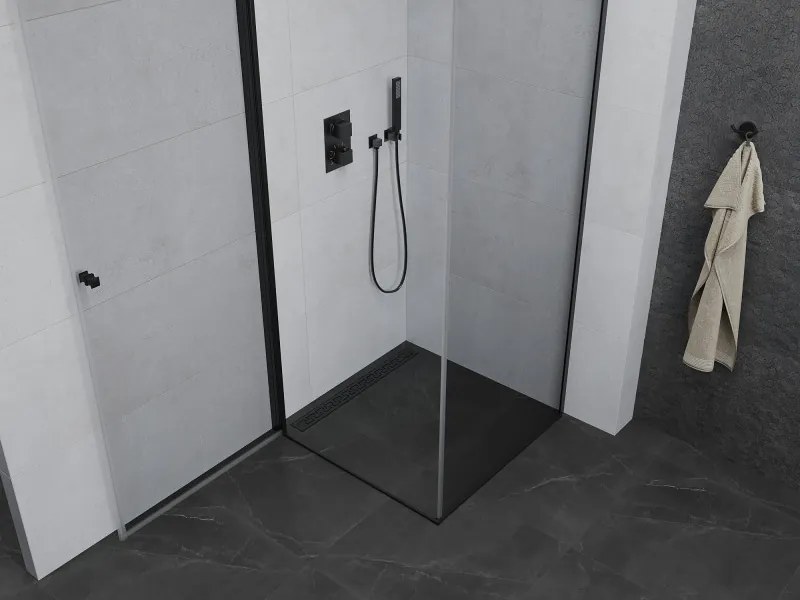Mexen Pretoria sprchový kout 70x70cm, 6mm sklo, černý profil-čiré sklo, 852-070-070-70-00