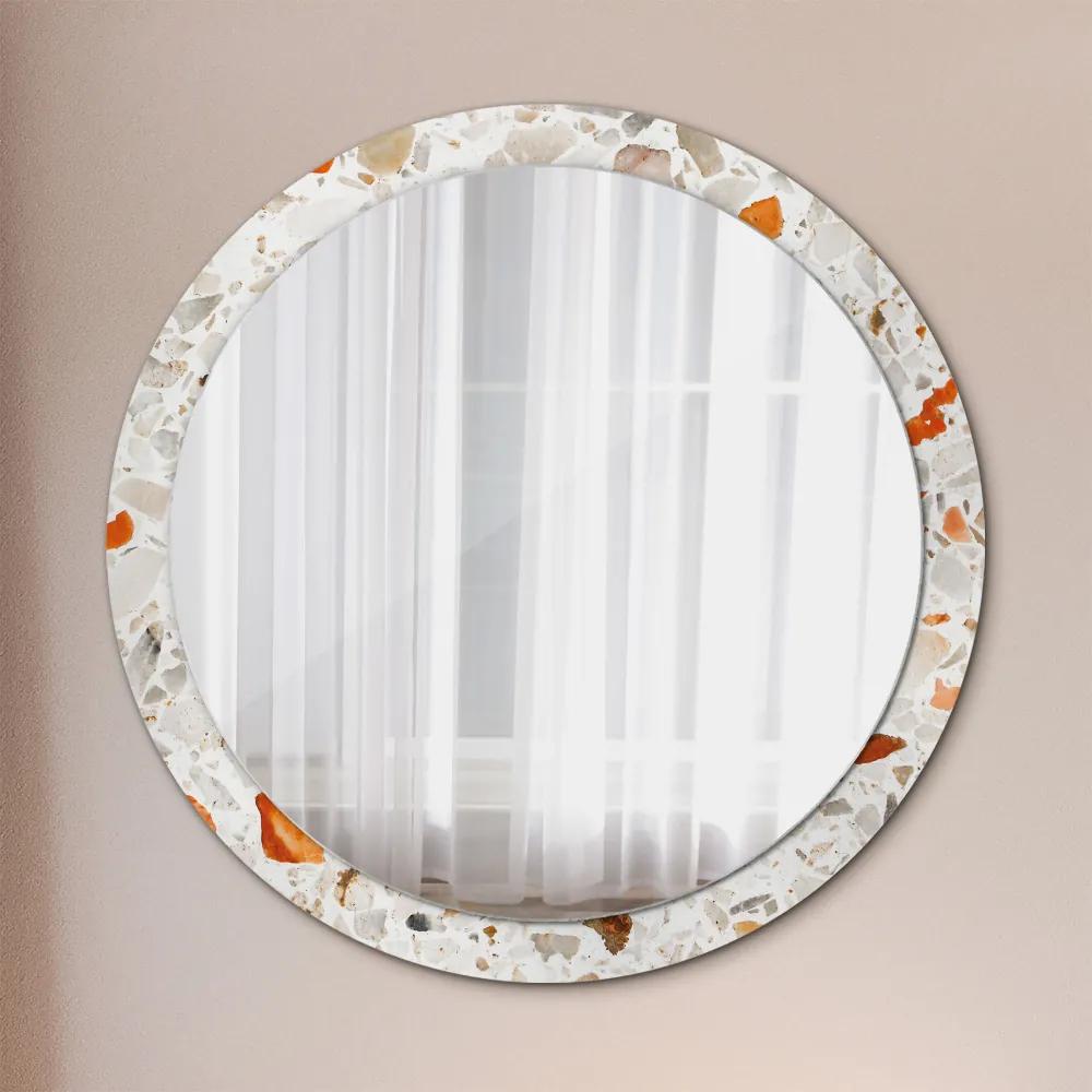 Kulaté zrcadlo tištěný rám Lastrické pozadí fi 100 cm