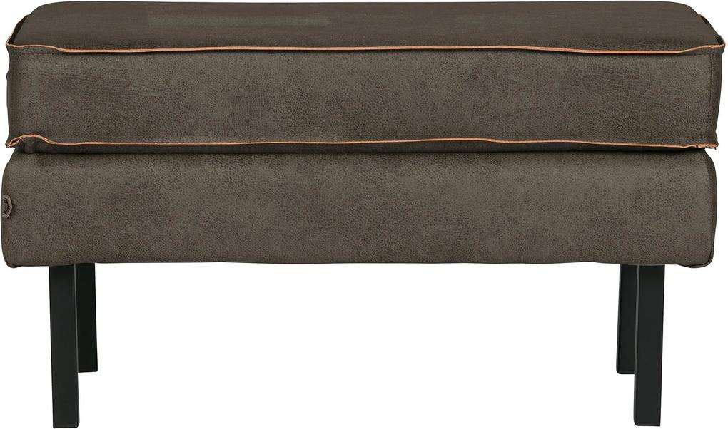 BEPUREHOME Kožená podnožka Rodeo 45 × 84 × 54 cm