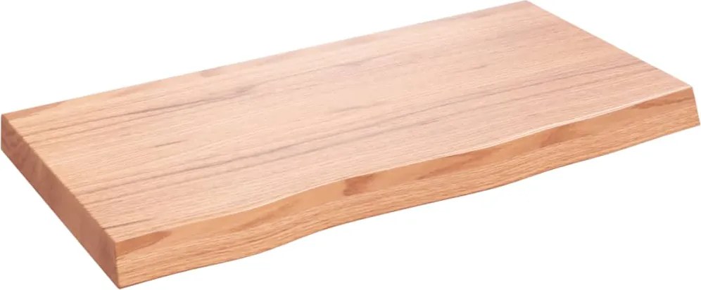 Koupelnová deska hnědá 80x40x(2-6) cm ošetřený masivní dřevo 3156118