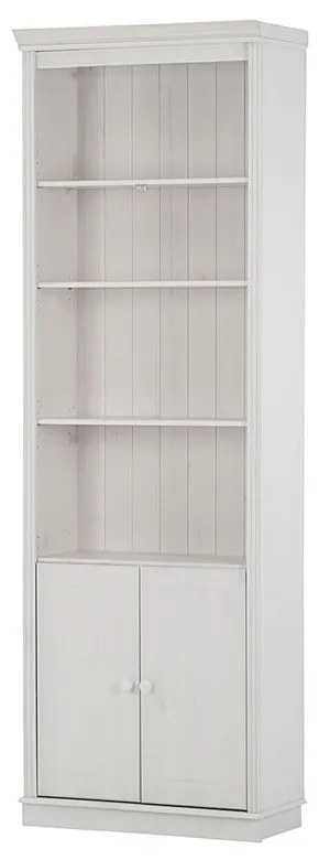 Bílá knihovna z borovicového dřeva 74x223 cm Anita – Støraa