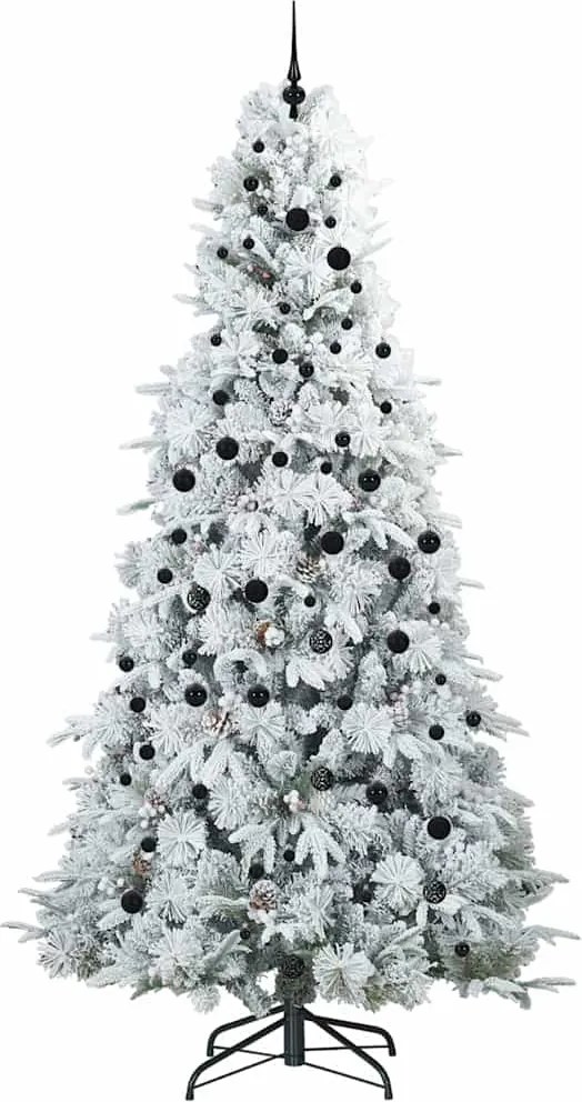 Umělý Skládací Vánoční Strom s stojanem Bílá 240 cm PE a PVC 3397511