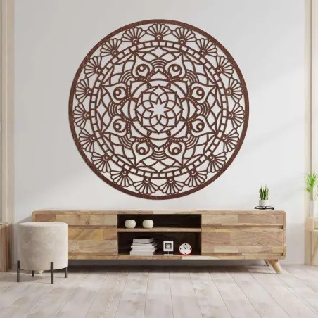 Dřevěná mandala na zeď – Symbol harmonie a pozitivní energie I SENTOP PR0176