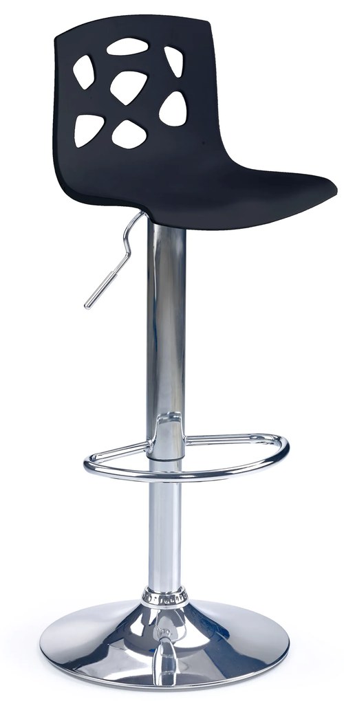 barová židle Halmar H-48, plast černý / chrom