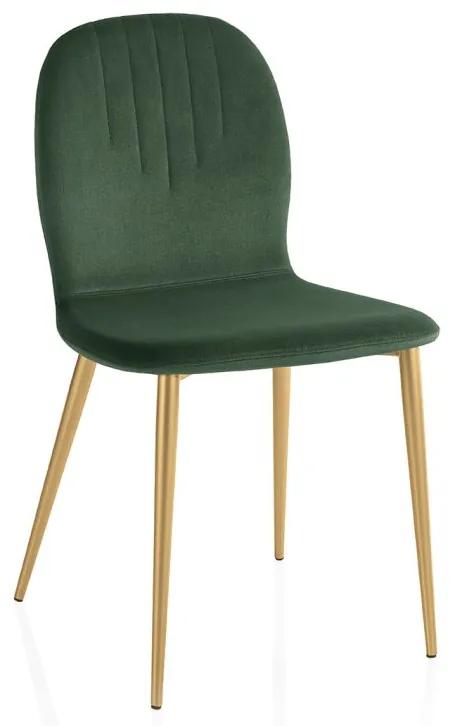 Max Home Moderní židle Musa vzorník tkaniny: crystal 19, nohy: kovové kónické perlové zlaté RAL 1036