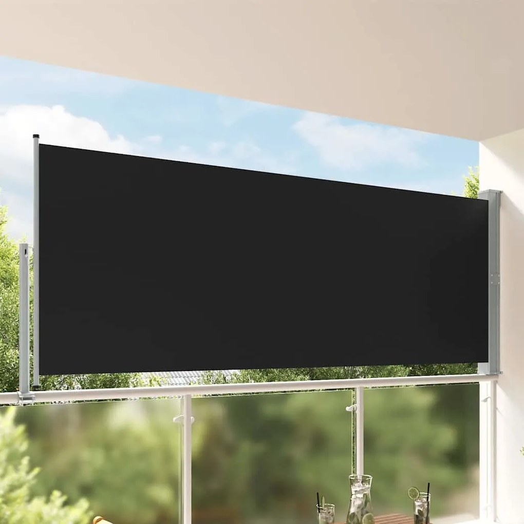 vidaXL Zatahovací boční markýza / zástěna 140 x 300 cm [45191] Barva: Černá