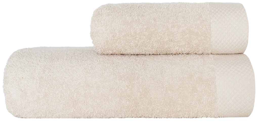 Bavlněný froté ručník BOHO 70x140 cm krémový