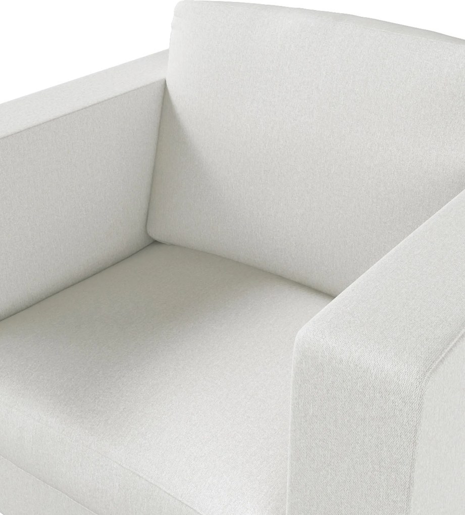 Potah na křesko IKEA Karlanda, krátký barva krémová látka pletený vzor