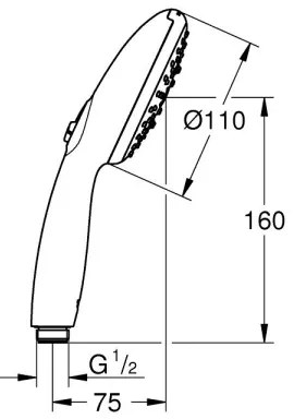 GROHE 26031001 - Ruční sprcha VITALIO START pr. 110 mm lesklý chrom