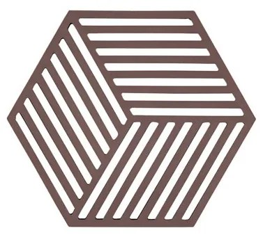 Zone Denmark Silikonová podložka pod horké Hexagon Chocolate
