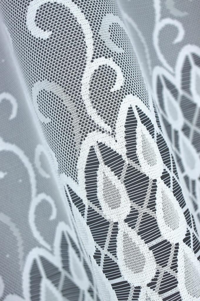 Dekorační žakárová záclona s řasící páskou FESTO 160 bílá 400x160 cm MyBestHome