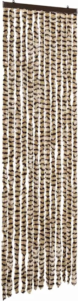 Závěs proti hmyzu béžovo-hnědý 56 x 185 cm Chenille 325448