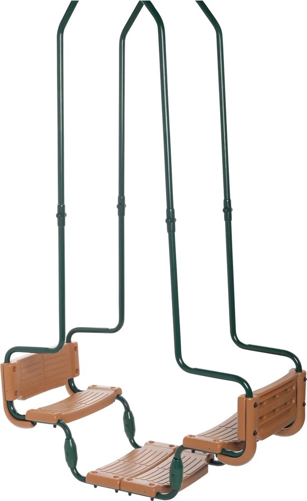 SwingKing Dvoumístná houpačka typu gondola pro hranol zelená 225 x 110 x 41 cm
