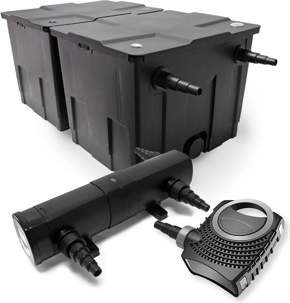 Sada jezírkové filtrace SunSun CBF-350B / CUV-236 – 60000 L, 10000 l/h, 80 W (54427)