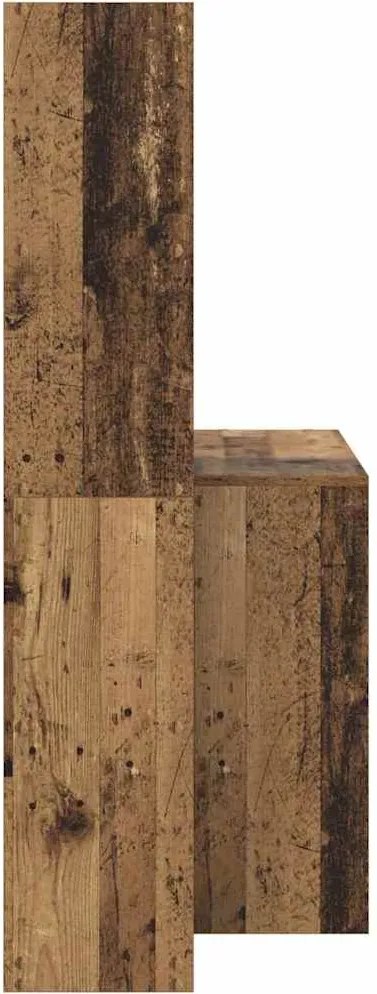 Stůl s policí Staré dřevo 138,5 x 55 x 143 cm Kompozitní dřevo 3337255