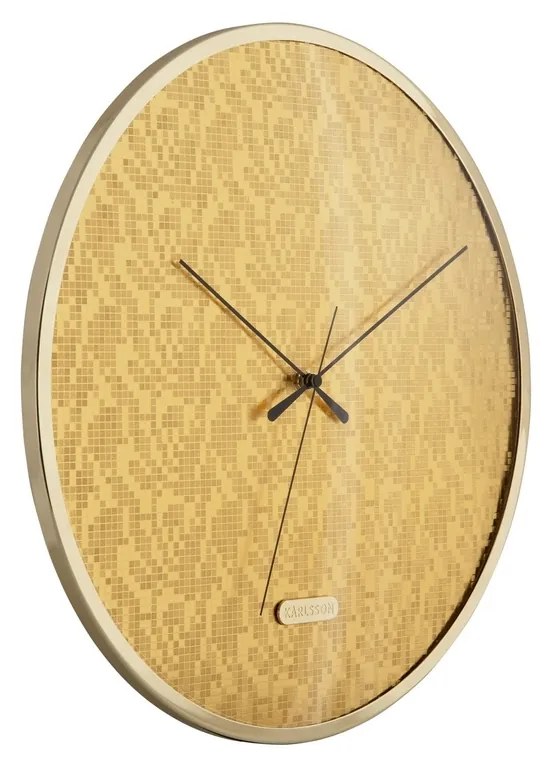Karlsson 6005GD designové nástěnné hodiny zlatá, pr. 40 cm