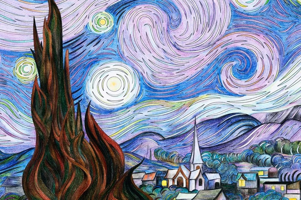 Obraz reprodukce Hvězdná noc - Vincent van Gogh