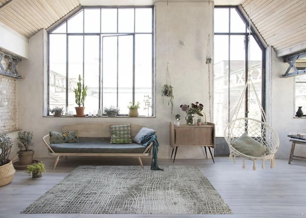 Berfin Dywany, Kusový koberec Dizayn 2329 Grey, 120x180, šedá, obývací pokoj