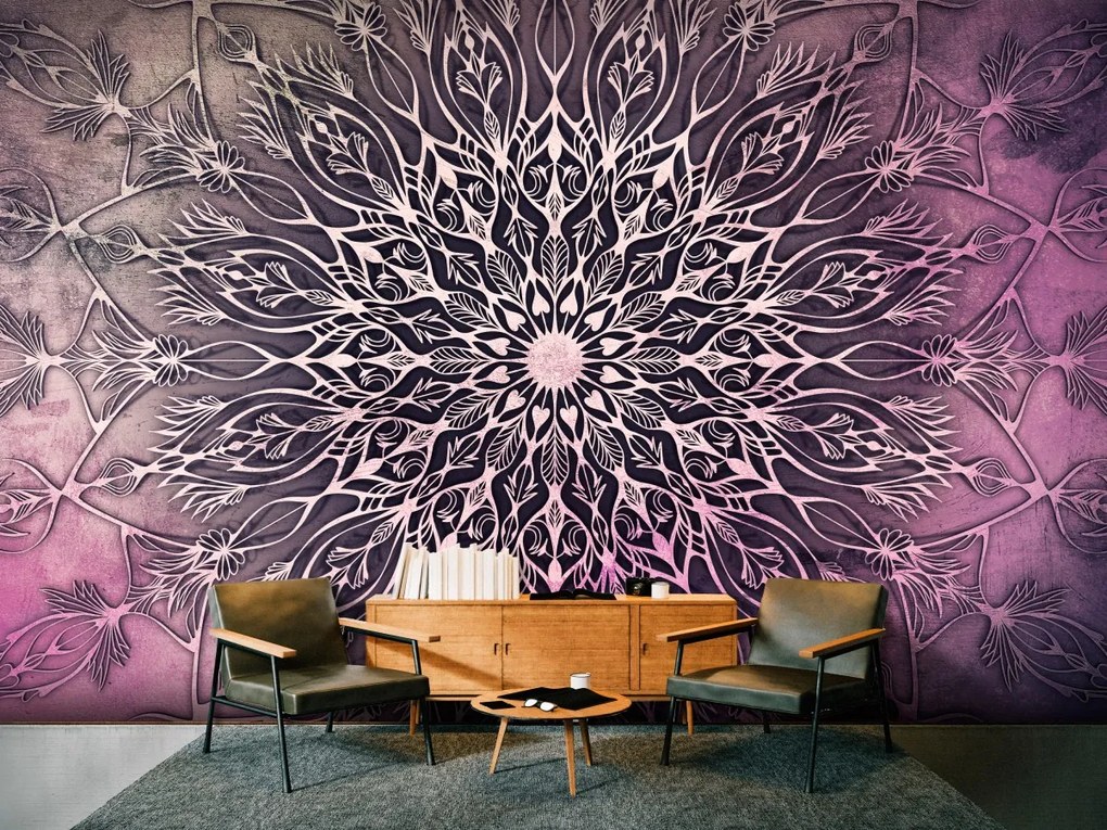 Tapeta mandala retro + lepidlo ZDARMA Velikost (šířka x výška): 200x140 cm