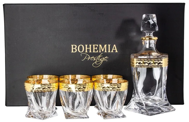 BOHEMIA QUADRO RICH GOLD WHISKY SADA 1+6 KS