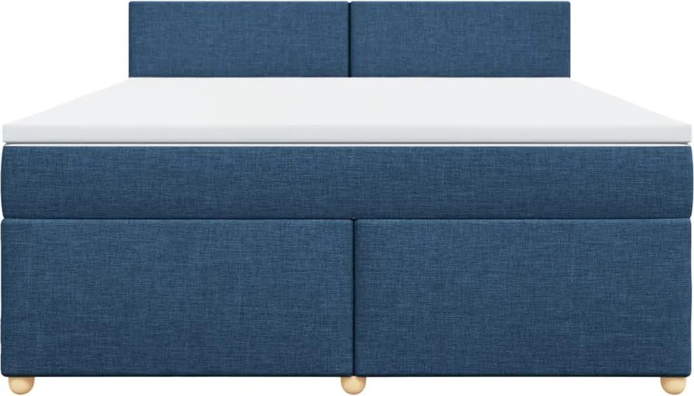 Box spring postel s matrací modrá 180x200 cm textil 3289058