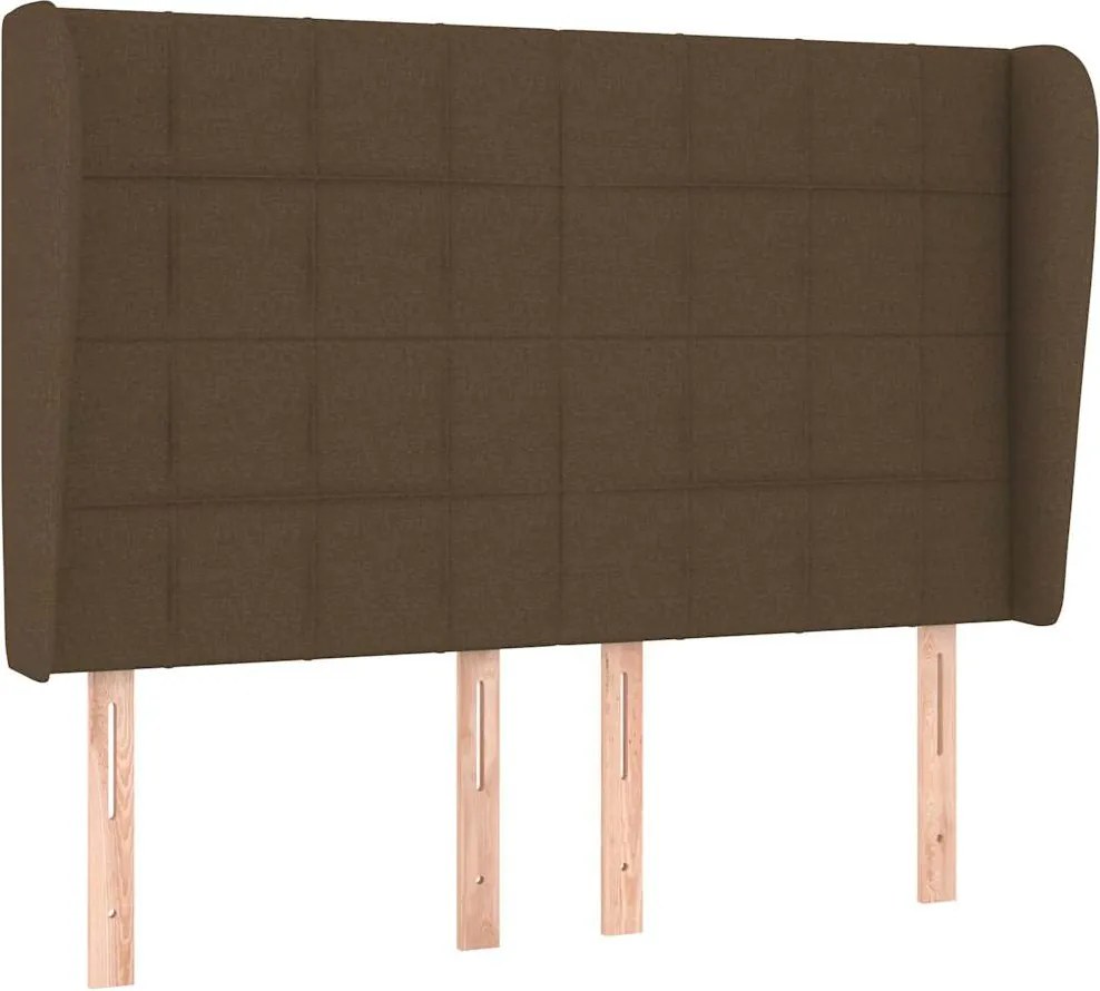 Box spring postel s matrací tmavě hnědá 140x200 cm textil 3127968