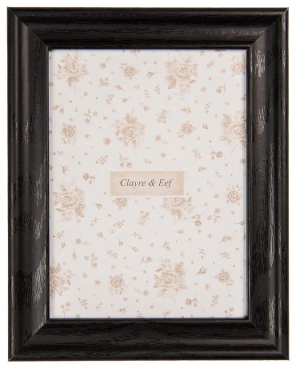 Černý dřevěný fotorámeček Lieverdje S – na fotografii o průměru 10x15 cm