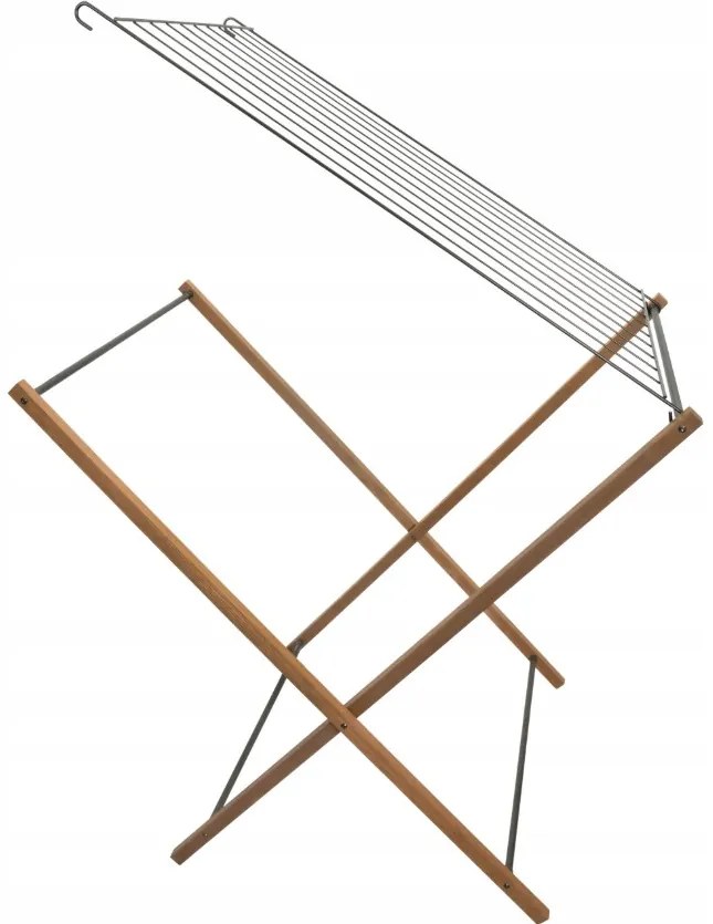 Erga Aurora Strong, dřevěný věšák na sušení prádla 97,5x69,5x90 cm na postavení, hnědá-černá, ERG-SEP-1002SEPSULUNA