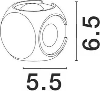NV 9226215 Venkovní nástěnné svítidlo ZARI bílý hliník a sklo Osram LED 4x1W 3000K 100-240V 4x38st. IP54 světlo ve čtyřech směrech - NOVA LUCE