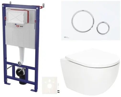 Závěsný wc set do lehkých stěn / předstěnová SAT Fusion SIKOSSTORFU76