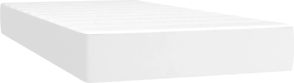 Box spring postel s matrací bílá 90x200 cm umělá kůže 3137642