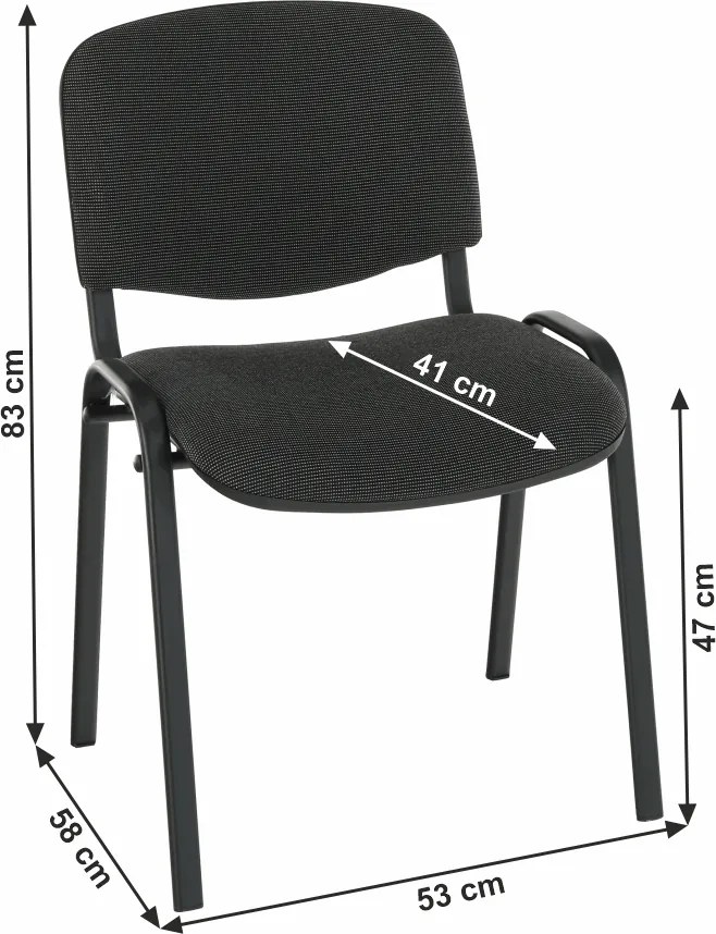 Kancelářská židle, šedá, ISO NEW