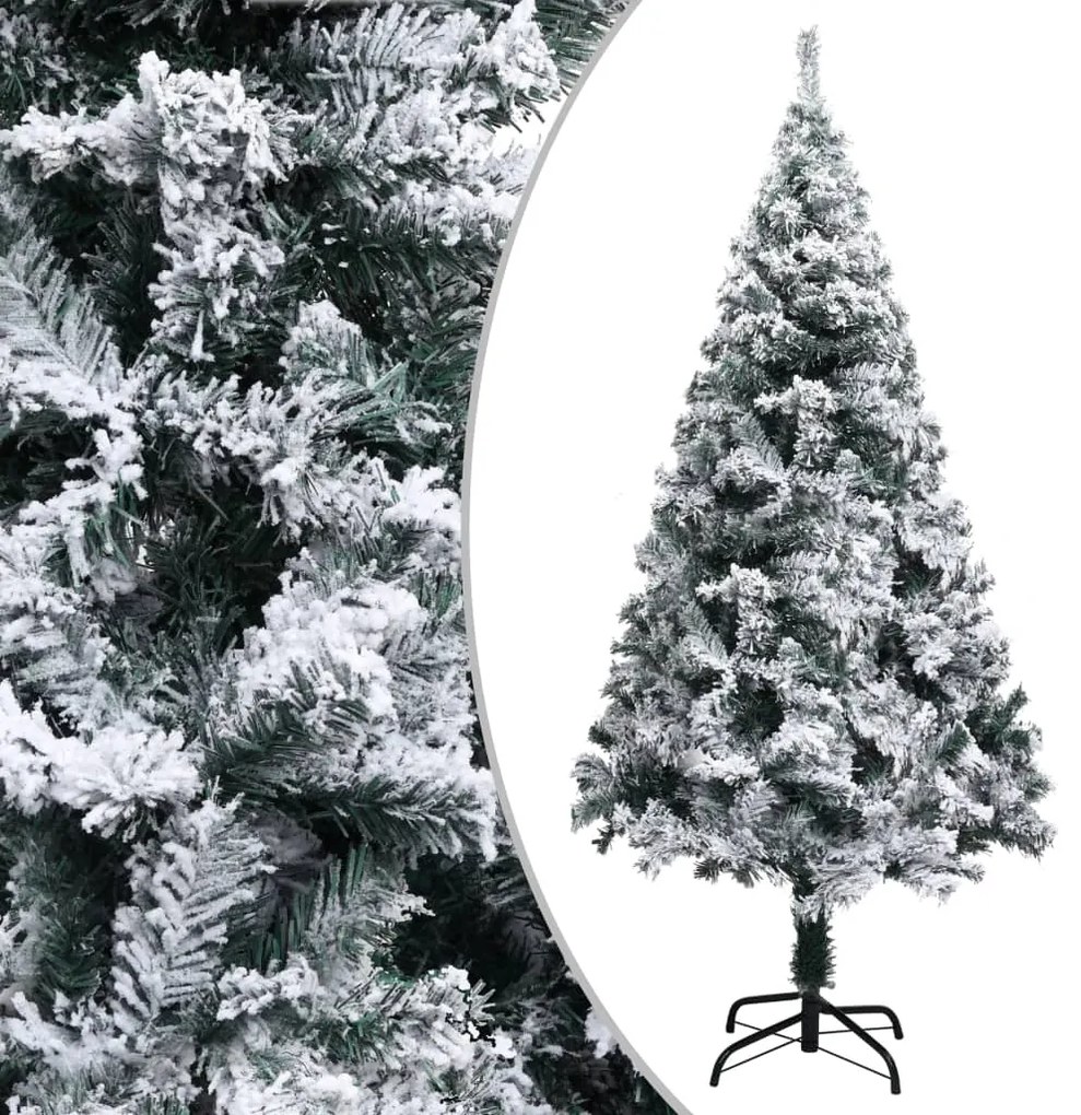 Umělý vánoční stromek zasněžený zelený 150 cm PVC 320963