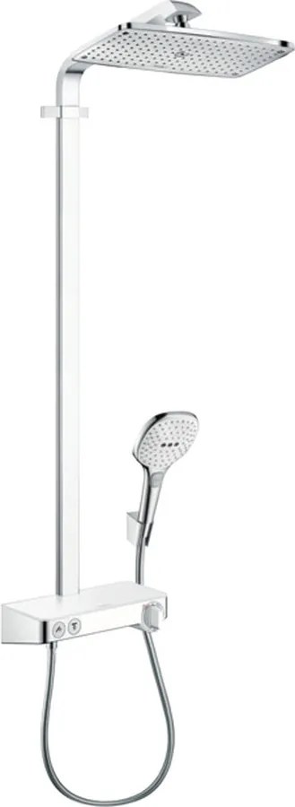 Hansgrohe Raindance E, Showerpipe 360 1jet s termostatem ShowerTablet Select 300, bílá/chromová, HAN-27288400