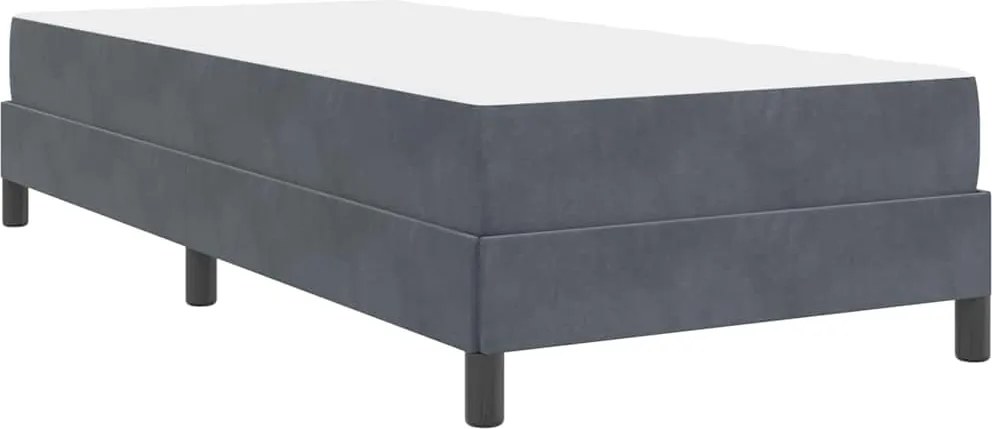 Postel s boxspringem s matrací Tmavě šedá 80 x 220 cm textil 3398768