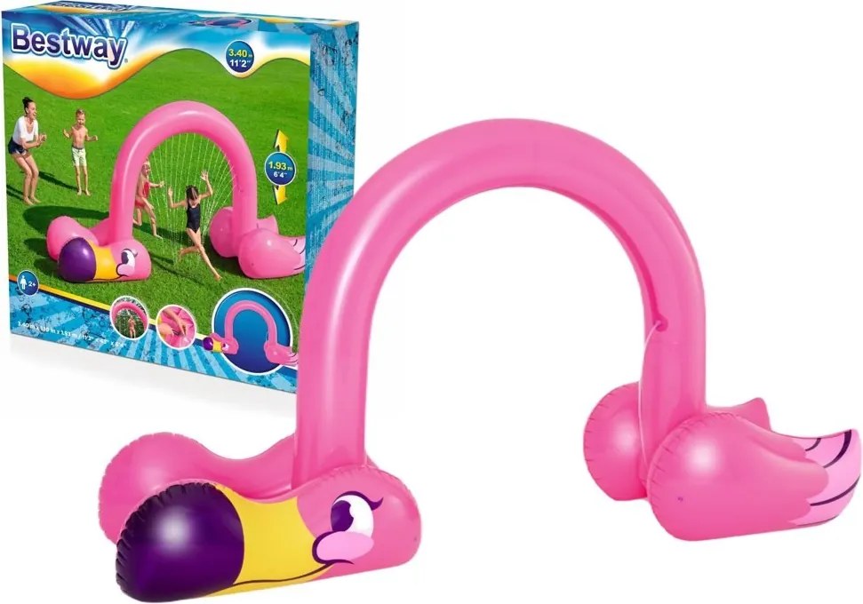 Dětská sprcha oblouk Bestway Jumbo plameňák 340 x 110 x 193 cm