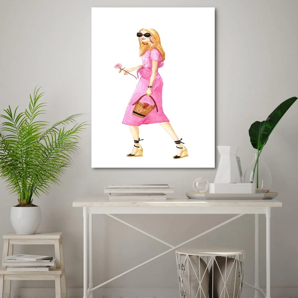 Gario Obraz na plátně Růžová elegance - Gisele Oliveira Fraga Baretta Rozměry: 40 x 60 cm